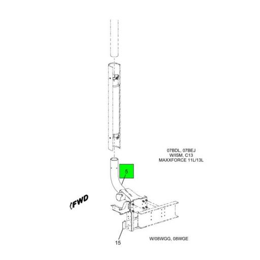 3840355C2 Navistar International | Tailpipe Stanchion | Source One ...