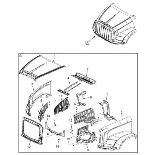 4059025C92 Navistar International | Hood Assembly Set-Back Axle 115 BBC ...