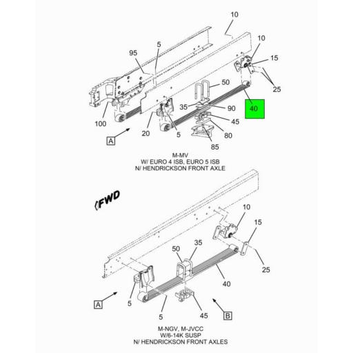 4132456C91 Navistar International | Front Chassis Spring 12K | Source ...