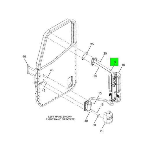 3769152C94 Navistar International | Rear View Mirror Left-Hand Chrome ...