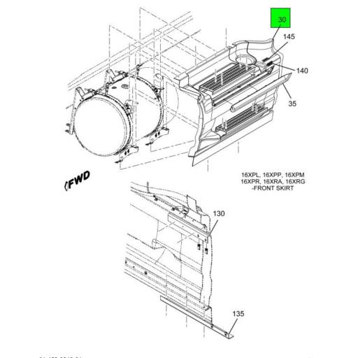 3703295C93 Navistar International | Front Left Panel Skirt Assembly ...