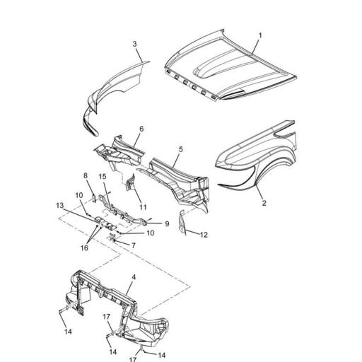 3877134C93 Navistar International | Bonded Hood Assembly | Source One ...
