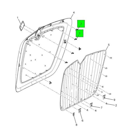 3558816C1 Navistar International | Grille Molding Mounting Clip ...