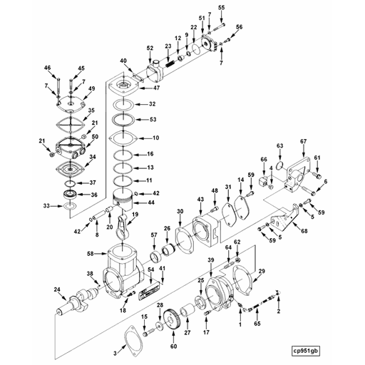 3558049 Cummins | 1 Cylinder Air Compressor | Source One Parts Center