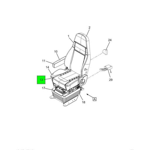2523319C1 Navistar International | Laredo Seat Bottom Cover | Source ...