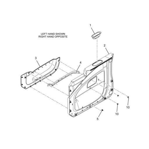 3612535C93 Navistar International | Left-Hand Front Door Trim Panel ...