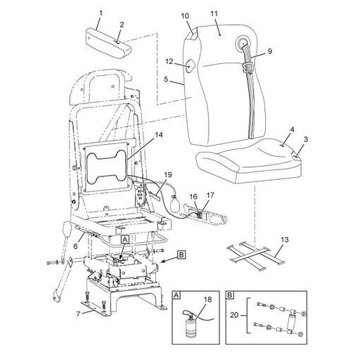 2220764C91 IC Bus | SEAT DRIVER NATL AIR 42OZ PVL BRN WITHOUT CI W/AR ...