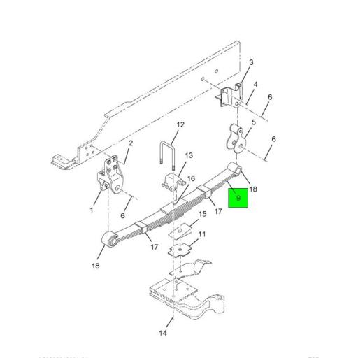 1660853C91 Navistar International | Front Tapered Chassis Spring 8K ...