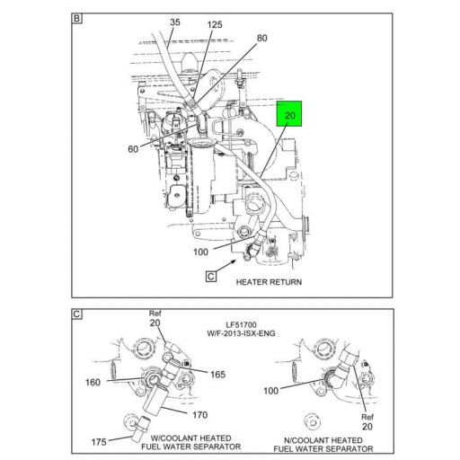 3993265C94 Navistar International | ISX Return Fluid Heater Pipe ...