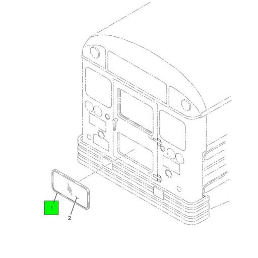 2203459C2 Navistar International | Bottom Rear Door Glass Seal | Source ...