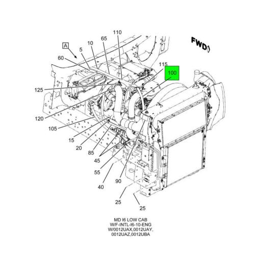 3861484C92 Navistar International | Air Conditioning Hose Compressor to ...