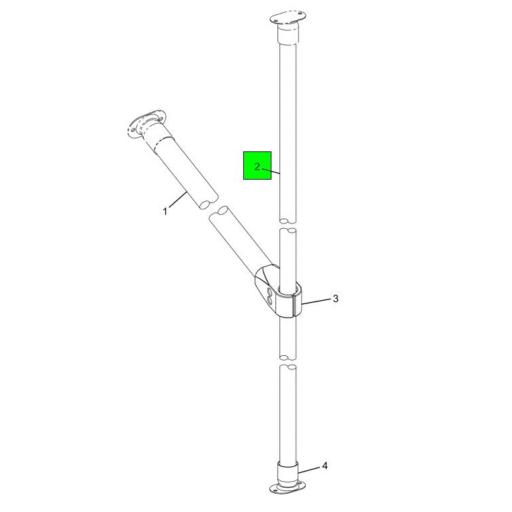 2211830C1 IC Bus | Padded Upright Stanchion Bar | Source One Parts Center