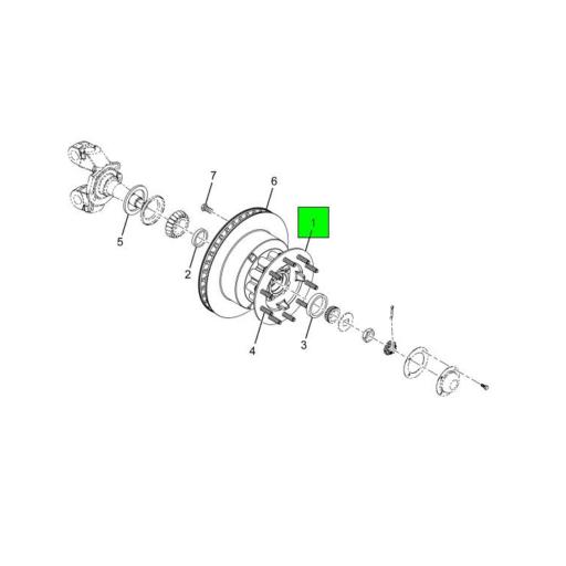 2589909C91 Navistar International | Front Wheel Hub with Cups and Studs ...