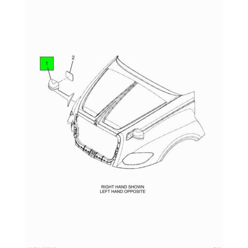 2522130C91 Navistar International | Left-Hand Black Shell Nav Hood ...