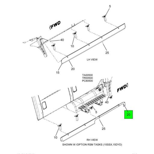 3814247C92 Navistar International | Cab Skirt Panel Assembly Chrome ...