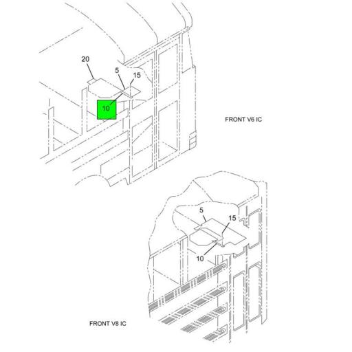 449011001 IC Bus | Front Floor Mat Trim | Source One Parts Center