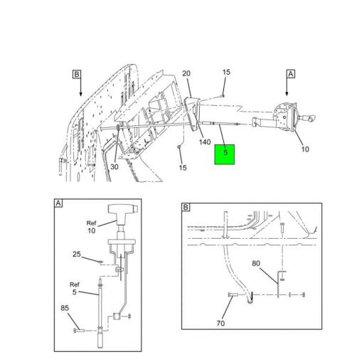 3537472C2 Navistar International | Shift Control Cable Assembly 87 in ...