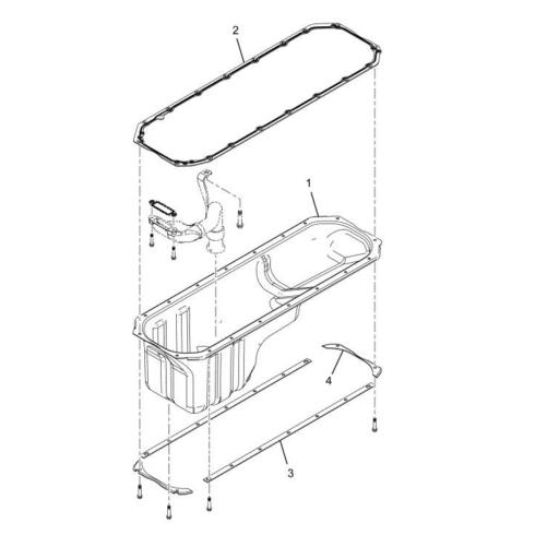 1876974C91 Navistar International | Oil Pan Kit With Stiffener Right ...
