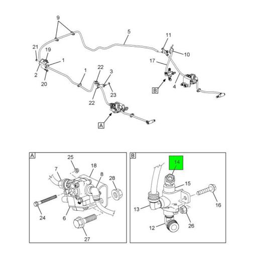 3507067C2 Navistar International | 45-Degree Elbow 3/8 in MPT x 3/8 in ...