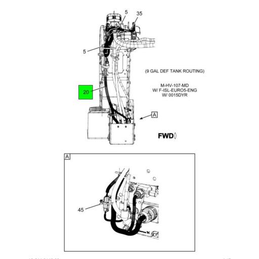4098973C92 Navistar International | Harness Jumper DEF Tank 9 gal ...