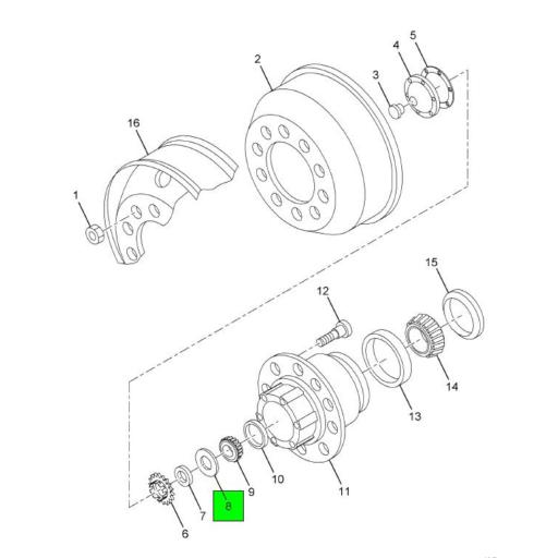 1663196C1 Navistar International | Front Wheel Bearing Adjustment ...
