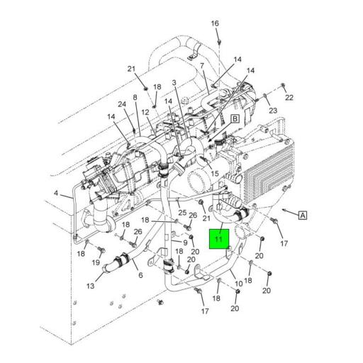 7080551C92 Navistar International | EGR Supply Tube Assembly | Source ...