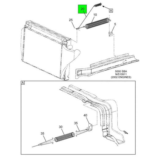2022427C2 Navistar International | Hood Safety Cable with Hood Assist ...