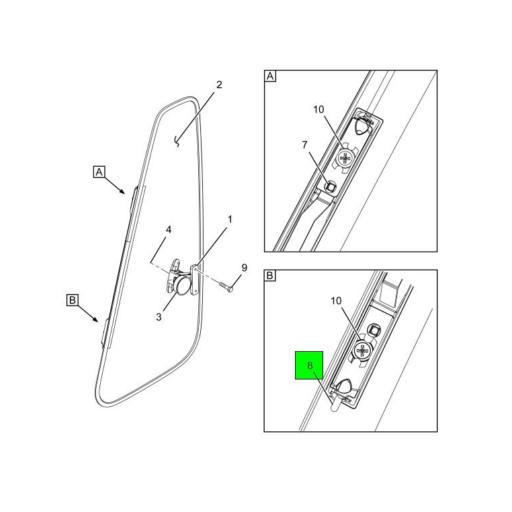 2586424C1 Navistar International | Lower Vent Window Hinge Pin | Source ...