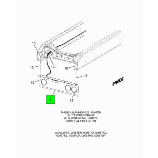 4095871C91 Navistar International | Tail and Stop Light Super 44 Mod ...