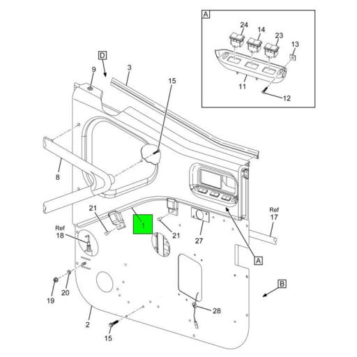 3578324C1 Navistar International | Door Trim Panel | Source One Parts ...