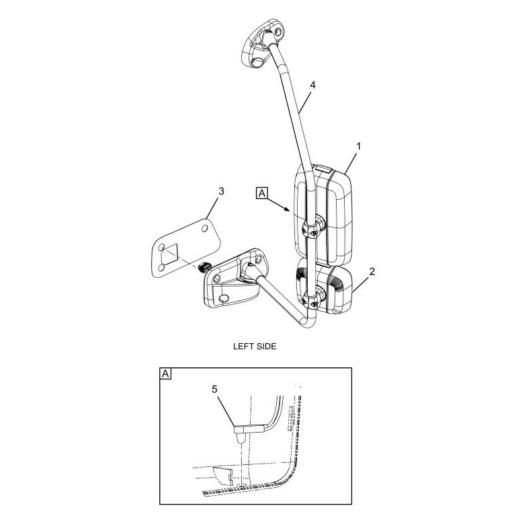 2521913C91 Navistar International | Left-Hand Mirror System Housing ...