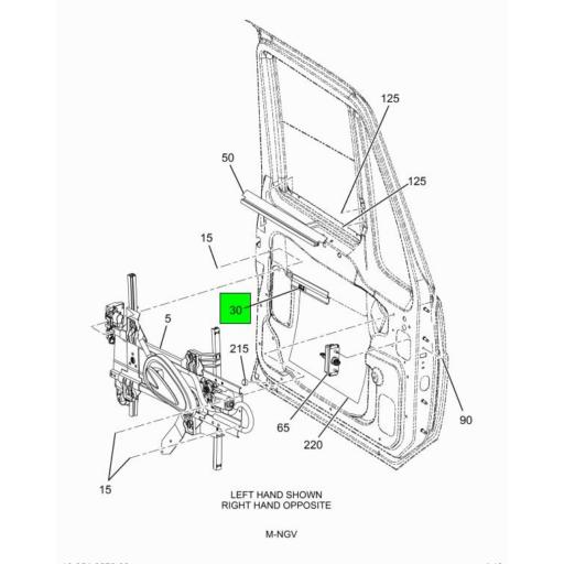 3532297C1 Navistar International | Rear Window Drop Glass Right-Hand ...