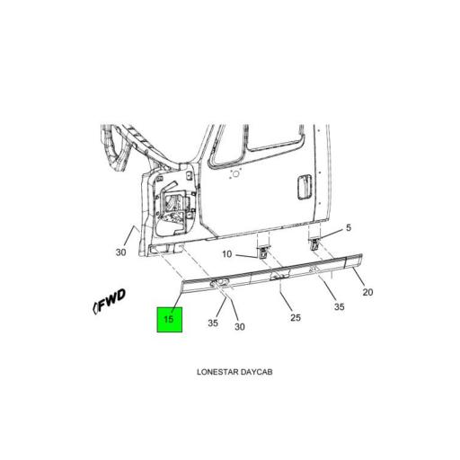 3804066C92 Navistar International | Day Cab Skirt Panel Assembly Left ...