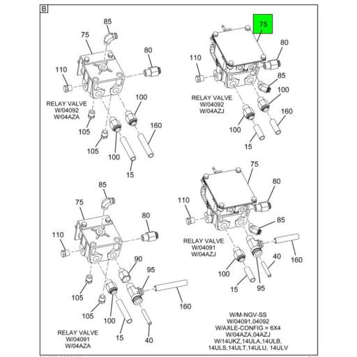 2522306C91 Navistar International | Relay Valve R12 55 psi C | Source ...