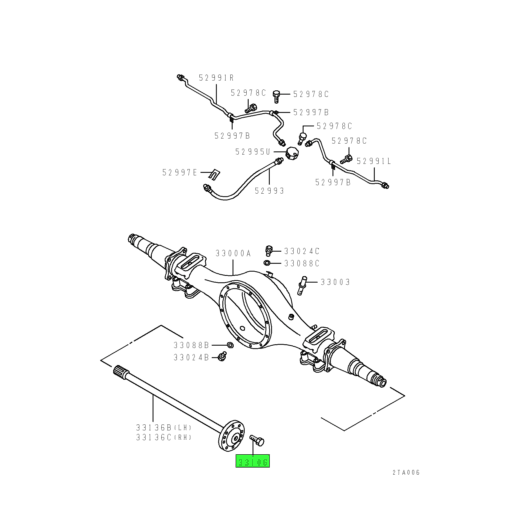 MB308935 Mitsubishi FUSO | Rear Axle Shaft Bolt | Source One Parts Center