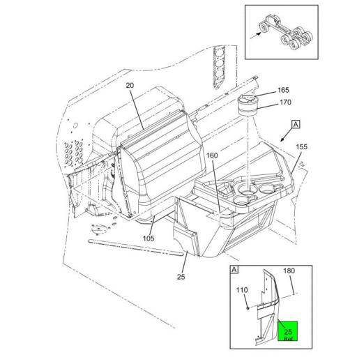 3538190C92 Navistar International | Lower Engine and Console Cover ...