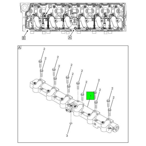 1847786C98 Navistar International | High-Pressure Oil Rail Assembly ...