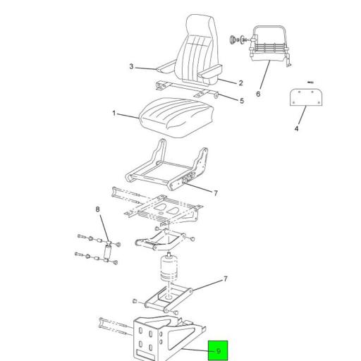 2502277C91 Navistar International | Seat Pedestal Complete Base ...