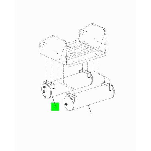 4275312C2 Navistar International | Aluminum Air Pressure Tank Assembly ...