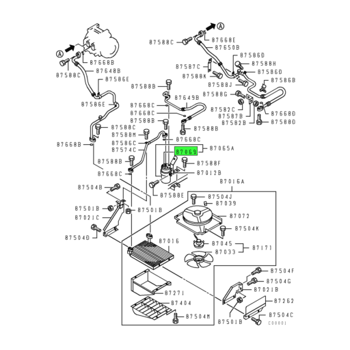 MK447295 Mitsubishi FUSO | Air Conditioning H-L Pressure Sensing Switch ...