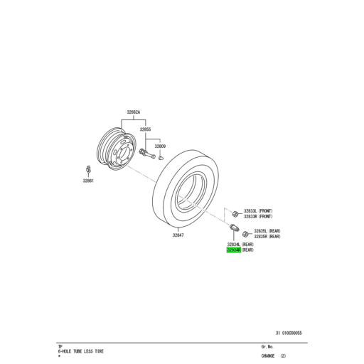 MC806006 Mitsubishi FUSO | Inner Right Hand Wheel Nut | Source One ...