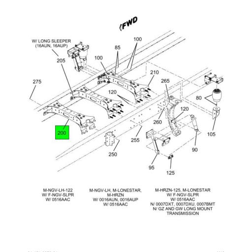 4105963C92 Navistar International | Crossmember Huck-Bolted Assembly 8 ...