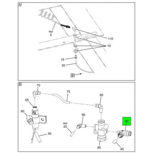 3608221C1 Navistar International | Tee 1/8 MPT x 3/8 PTC x 3/8 P ...