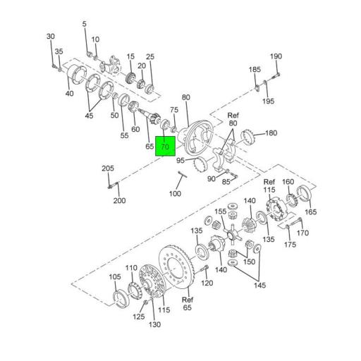2508123C91 Navistar International | Rear Pinion Bearing Assembly ...