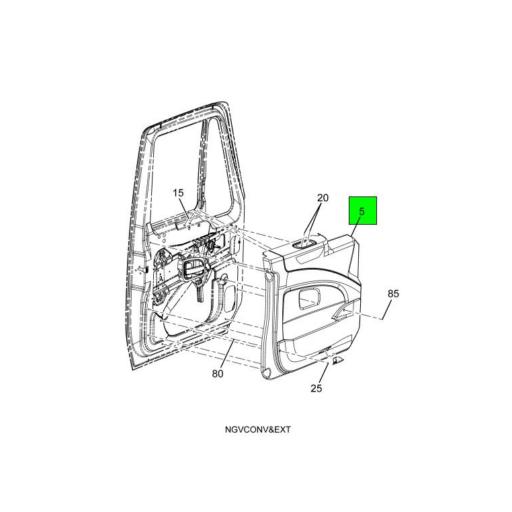 3691858C92 Navistar International | Left-Hand Conventional Front Panel ...