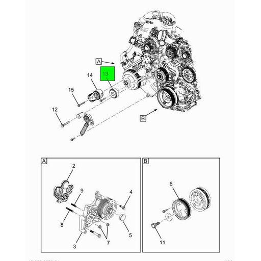 6042514C91 Navistar International | Belt Idler Pulley Assembly | Source ...