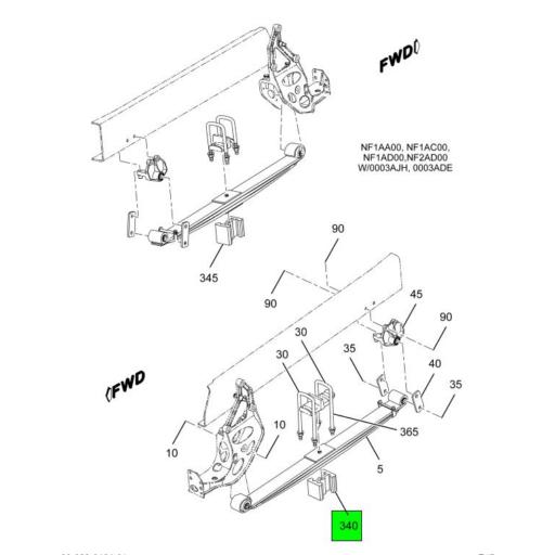 4055161C1 Navistar International | Front Spring Block Riser | Source ...