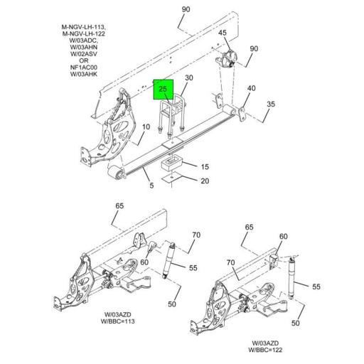 3807747C2 Navistar International | Seat U-Bolt Front Spring Without ...