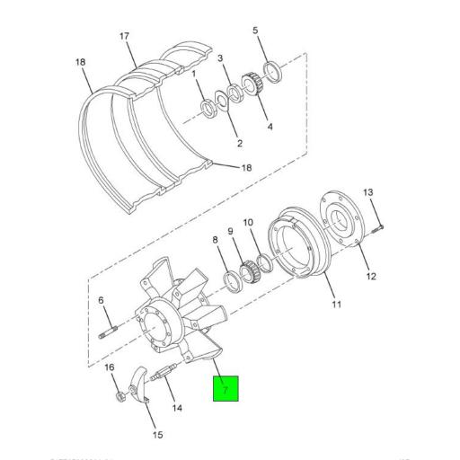470467C92 Navistar International | Rear Wheel with Cups and Stud ...
