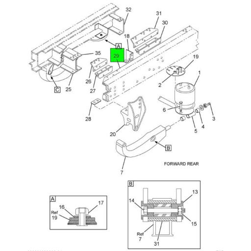 1622145C1 Navistar International | Left Bogie Reinforcement | Source ...